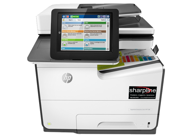 HP PAGEWIDE Enterprise Color MFP 586F - Sharpline Canada